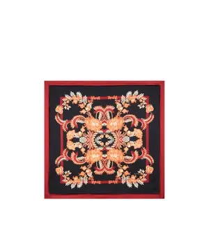 Etro Floral Printed Square Scarf - Black