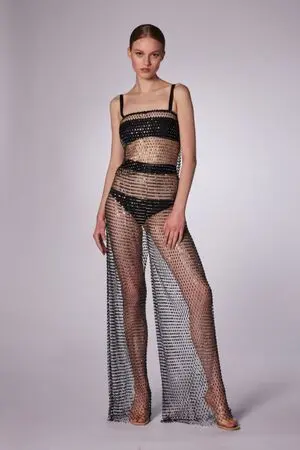 ROTATE BY BIRGER CHRISTENSEN Crystal-embellished Trousers