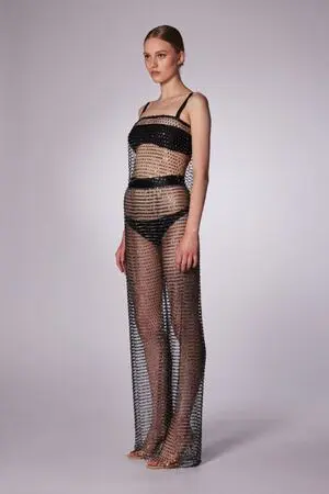 ROTATE BY BIRGER CHRISTENSEN Crystal-embellished Trousers