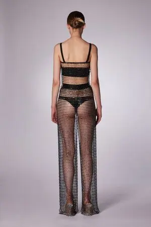 ROTATE BY BIRGER CHRISTENSEN Crystal-embellished Trousers