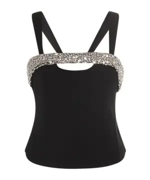 Simkhai Crystal-embellished Corset Top - Black