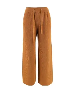 Nanushka Oni Knitted Straight-leg Trousers - Brown