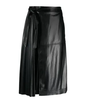 Simkhai Pleat-detail High-waist Skirt - Black
