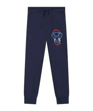 Kenzo Elastic Waist Casual Pants - Blue