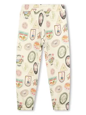 Kenzo All-over Print Cotton Jogging Trousers - Light Brown