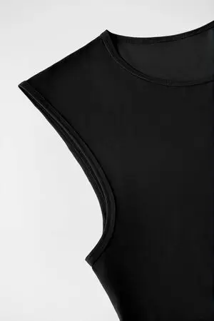 JIL SANDER Sleeveless Round Neck Jersey Slip Dress