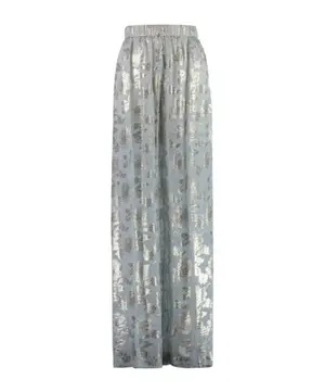 Nina Ricci Floral Jacquard Wide-leg Trousers