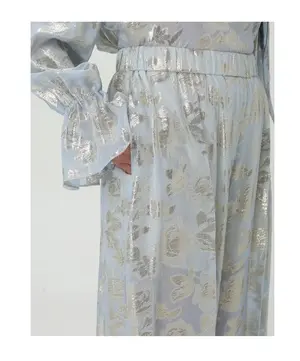Nina Ricci Floral Jacquard Wide-leg Trousers