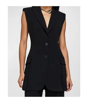 Simkhai Single-breasted Pleated Vest