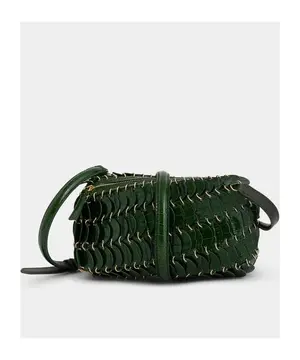 Rabanne Discs Detailed Embossed Crossbody Bag
