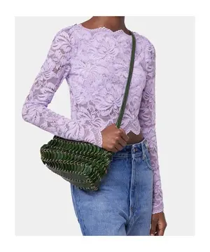 Rabanne Discs Detailed Embossed Crossbody Bag