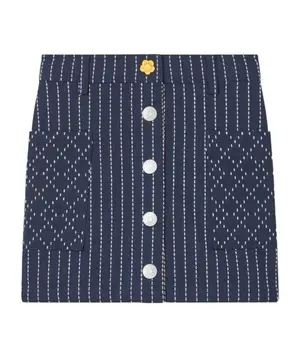 KENZO Striped High-waist Skirt