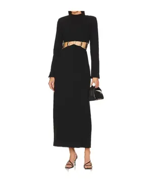 Simkhai Cut-out Detailing Round-neck Dress - Black