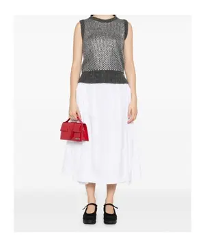 Herno Metallic-detail Cropped Knit Top