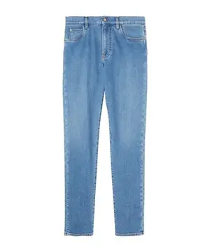 Loro Piana Belt-strap Jeans - Light Creek