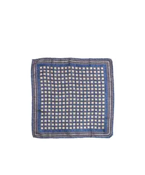 Brunello Cucinelli Geometric-pattern Printed Scarf - Blue