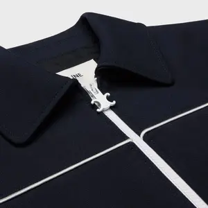 Celine Chelsea Blouson Jacket In Gauffered Double Wool
