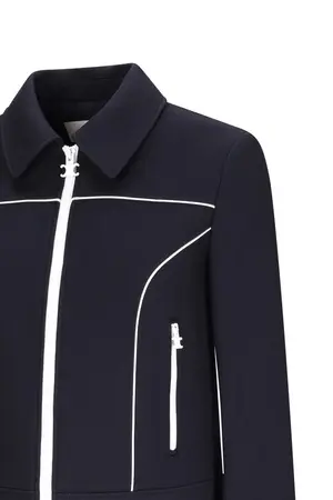Celine Chelsea Blouson Jacket In Gauffered Double Wool