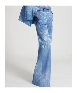 Ermanno Scervino Floral Motif Palazzo Trousers