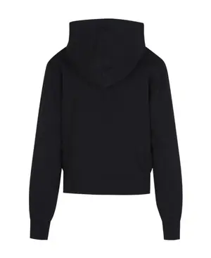 Palm Angels Long-sleeved Hooded Sweater With Logo