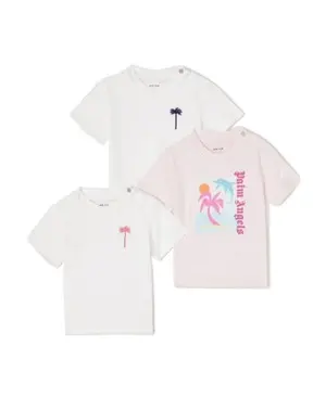 Palm Angels Logo-print Cotton T-shirt - White