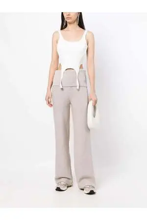 Off-White Diag Languid Two-tone Knit Trousers