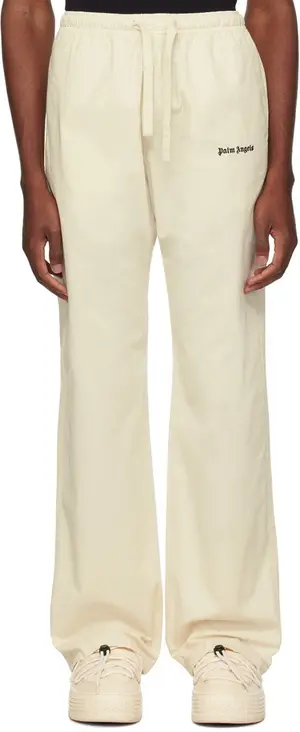 Palm Angels Logo Embroidered Drawstring Trousers