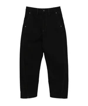 LEMAIRE Twisted Cropped Trousers - Black
