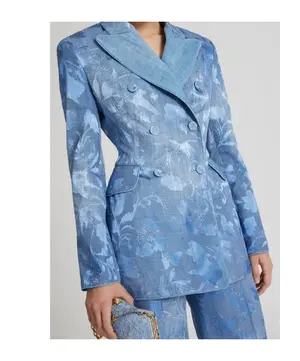 Ermanno Scervino Rose Motif Double-breasted Jacket