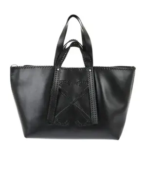 Off-White Day Off Leather Tote Bag - Black