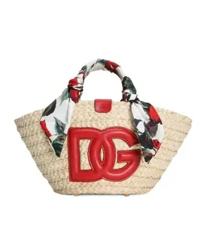 Dolce & Gabbana Dolce Gabbana Small Kendra Dg Logo Patch Tote Bag - Nude