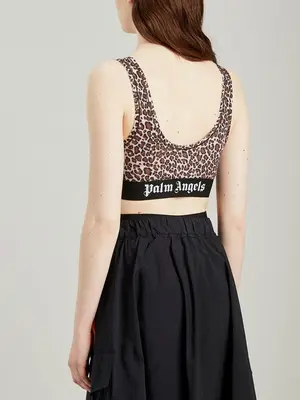 Palm Angels Leopard Print Sports Bra