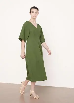 Vince Short-sleeve V-neck Dress