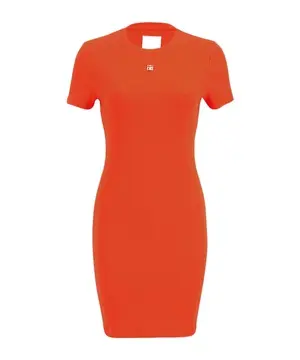 Givenchy 4g Plaque Short-sleeved Dress - Orange