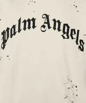 Palm Angels Round Collar Long Sleeve Sweater