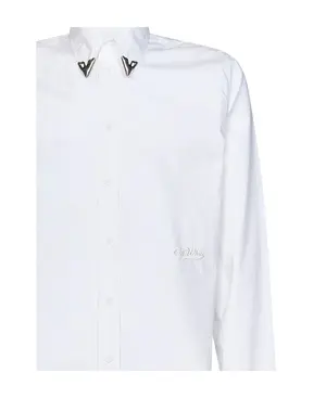 Off-White Straight-point Collar Shirt