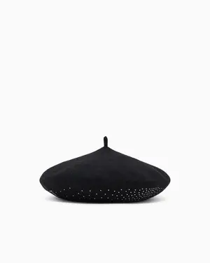 Emporio Armani Embellished Wool Beret