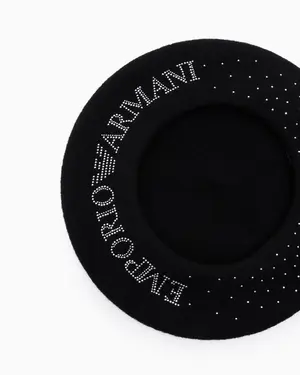 Emporio Armani Embellished Wool Beret