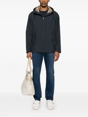 Herno Hooded Jacket With Two-way Zipper And Flap Pockets