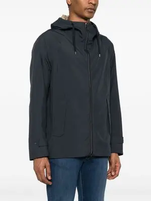 Herno Hooded Jacket With Two-way Zipper And Flap Pockets