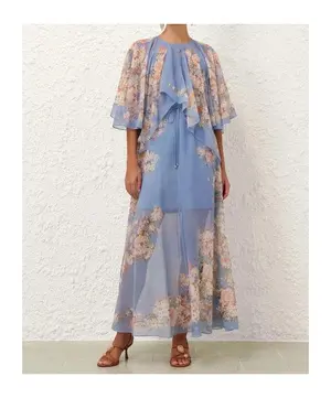 Zimmermann Floral-print Ruffled Dress