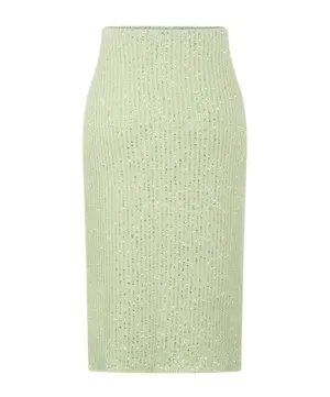 Fabiana Filippi Sequin-embellished Knitted Skirt