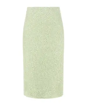 Fabiana Filippi Sequin-embellished Knitted Skirt