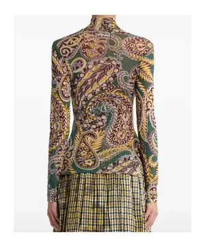 Etro Paisley Turtleneck Top