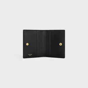 Celine Bi-fold Card Holder Triomphe In Shiny Calfskin