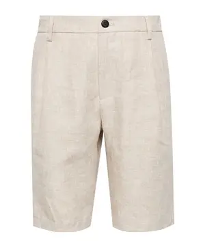 Eleventy Linen Bermuda Shorts - Nude