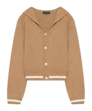 Emporio Armani Long Sleeve Cardigan - Nude