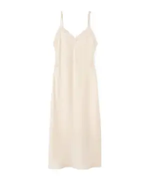 Loro Piana V-neck Midi Dress With Guipure Lace Panelling