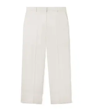 Stella McCartney Pleated Straight-leg Pants - Cream