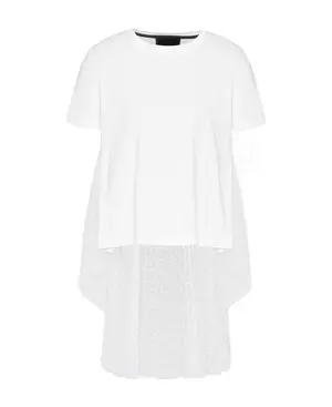 Red Valentino Logo Tulle Short-sleeved T-shirt - White